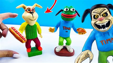 Лепим 5 НОЧЕЙ С ТИМОХОЙ 2 Деревня Лепка Гена Тимоха БУЛОЧКА С СОСИСКОЮ🌭Вкусный ПИРОЖОК Лепка