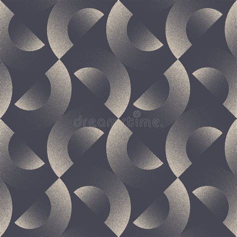 Semi Circles Graphic Seamless Pattern Trend Vector Dot Work Abstract Background Stock Vector