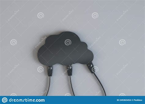 Black Ethernet Socket Sign Network Port Cable Socket Icon Isolated On Yellow Background Lan