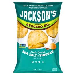 Jacksons Kettle Cooked Potato Chips Avocado Oil Salt And Vinegar At
