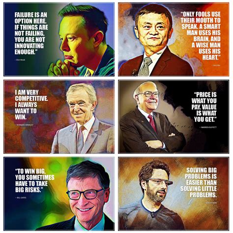 Buy Motivational And Inspirational Quotes Wall S Elon Musk Bill Gates Jack Ma Warren
