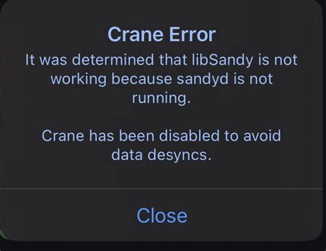 Crane Tweak Error Rjailbreak