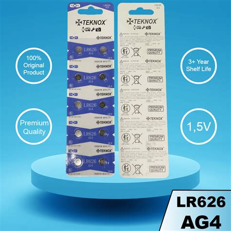 Jual 10pcs TEKNOX Baterai LR626 AG4 377 L626 TEKNOX PREMIUM QUALITY Shopee Indonesia