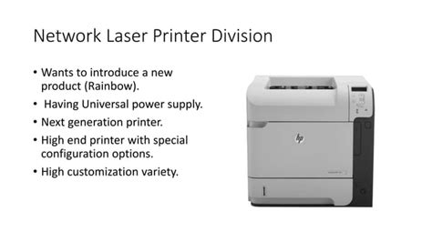 Hp Network Printer Design For Universality Pptx