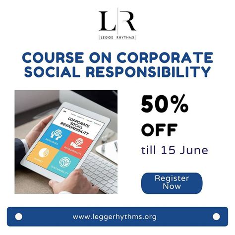 Legge Rhythms Is Launching Its 💻 Online Certificate Course On Corporate Social Responsibility