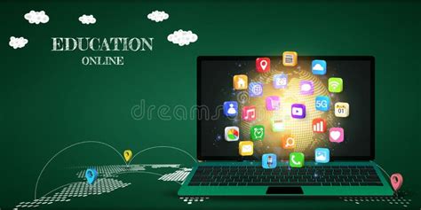 Education Online Concept Digital Classroom Online Education Internet