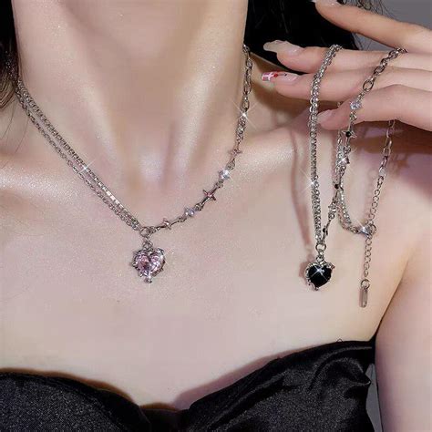 Купити Модне намисто з підвіскою «Серце Рожеве намисто «Солодка класна дівчина Joom