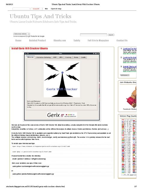 Ubuntu Tips And Tricks Install Gerix Wifi Crackrer Ubuntu Pdf