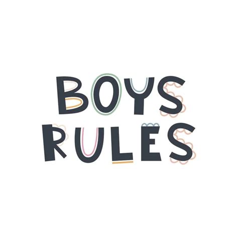 20463906 Boys Rule Vector Images Depositphotos