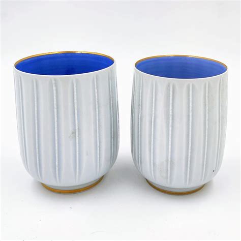Pair Of Porcelain Meteo Yunomi Cups Etsy
