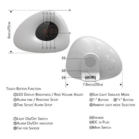 Spectrum Atmosphere Light Ambient Light Alarm Cloc Grandado