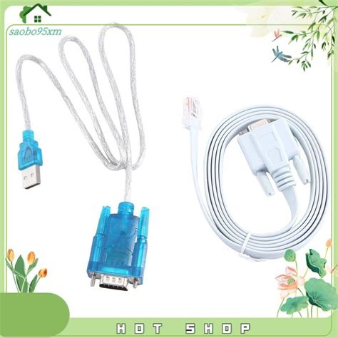 [saobo95xm]rj45 Network Cable Serial Cable Rj45 To Db9 And Rs232 To Usb 2 In 1 Cat5 Ethernet
