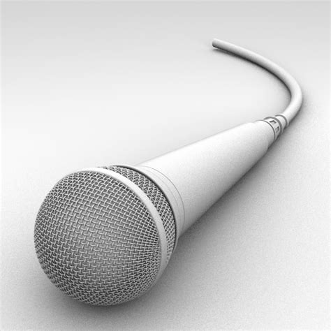 3d Microphone Mesh Model