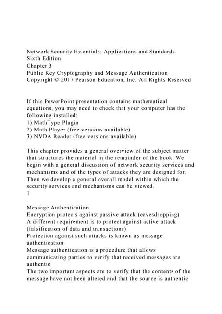 Network Security Essentials Applications And Standardssixth Edocx Information And Network