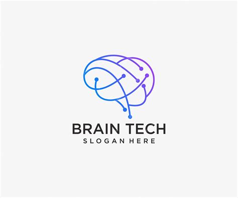 Premium Vector Brain Technology Logo