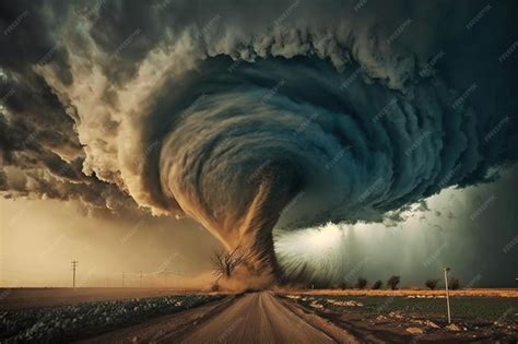 Premium Photo Capturing The Moment Of A Catastrophic Tornado The
