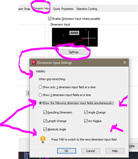 dynamic dimensions not displaying for polylines autodesk community