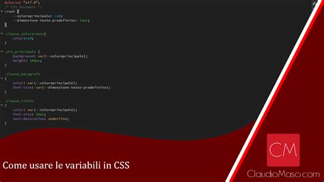 Come Usare Le Variabili In Css Claudiomasci