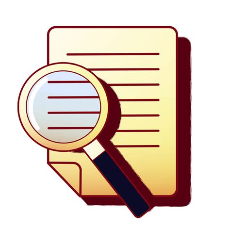 Document Icon With Magnifying Glass Retro Pc User Interface Aestetic 80s 90s Old Computer User