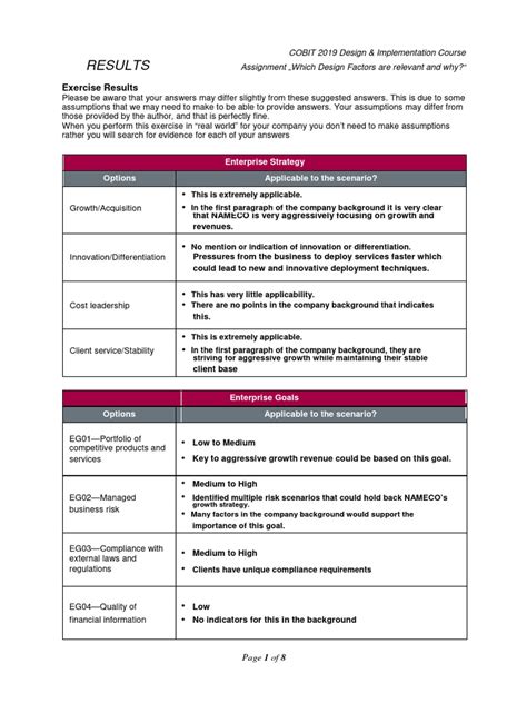 Cdi2 Assign Designfactors Results V1 0 Pdf Regulatory Compliance