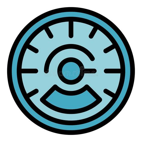 Blue Speedometer Icon Showing Vehicle Performance Stock Illustration