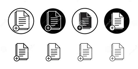 Add Document Icon Isolated Flat Vector In Outline Stock Vector Illustration Of Office Folder