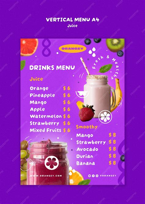 Premium Psd Juice Template Design