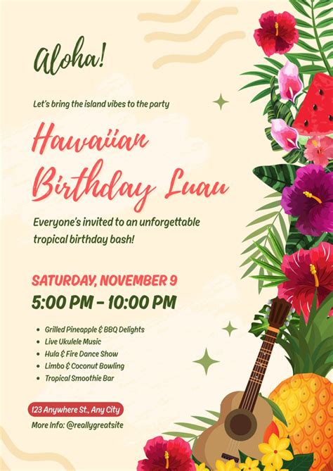 Page 2 Free And Customizable Luau Templates