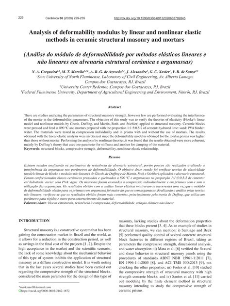 Pdf Analysis Of Deformability Modulus By Linear And Nonlinear Elastic