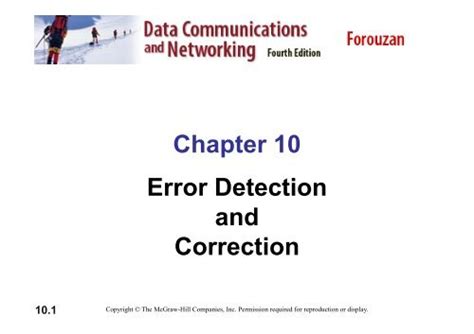 Chapter 10 Error Detection And Correction