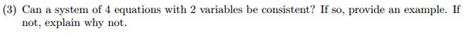 Solved 1 Construct A Three Variable Three Equation System