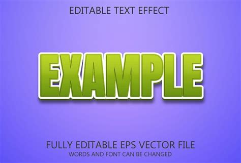 Premium Vector Example Text Effect Premium Vector Example Text Effect