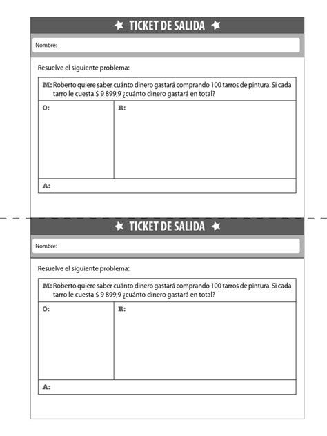 2024 7 Basico Matematica Modulo 3 Clase 3 Ticket De Salida Pdf