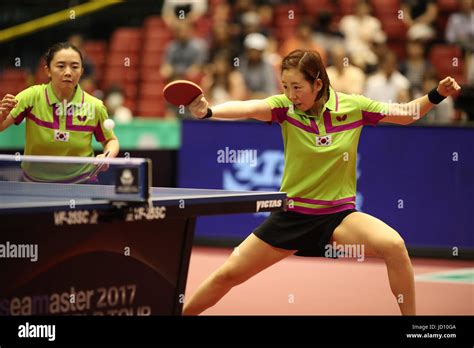 Tokyo Japan 17th June 2017 South Korean Table Tennis Players Yang