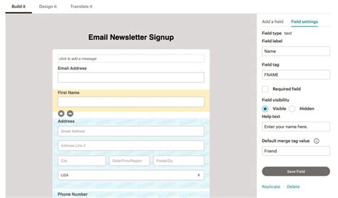 How To Create A Simple Signup Form In Mailchimp EStoreKings