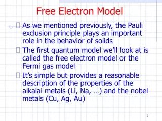 PPT FREE ELECTRON THEORY PowerPoint Presentation Free Download ID 2655061
