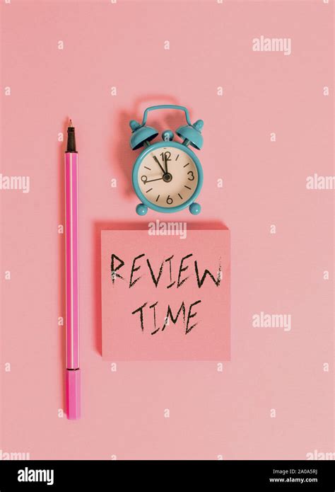 Text Sign Showing Review Time Business Photo Text Situation Or System