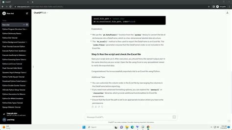 Export List To Excel Python Youtube