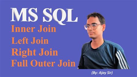 Sql Tutorial For Beginners In Hindi Ms Sql Joins Sqlforbeginners