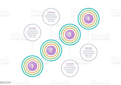 연례 보고서 인터넷 교육 비즈니스 잡지 정보 템플릿입니다 네 가지 옵션 인포 그래픽 템플릿입니다 얽힌 컬러 서클 인포 그래픽 템플릿 1에 대한 스톡 벡터 아트 및 기타