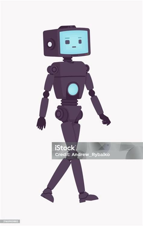Robot Friend Ai Technology Chat Bot Computer Assistant Walking Pose