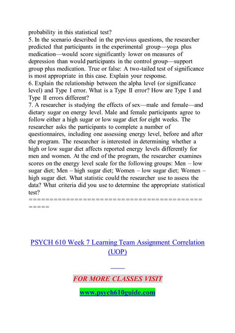 psych 610 guide lessons in excellence