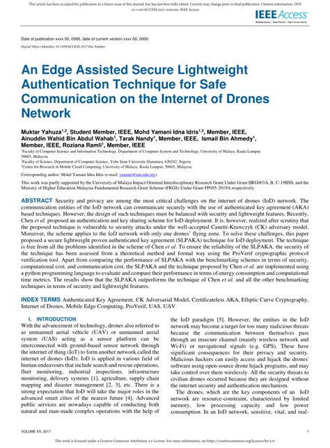 Pdf An Edge Assisted Secure Lightweight Authentication Technique For Safe Communication On The
