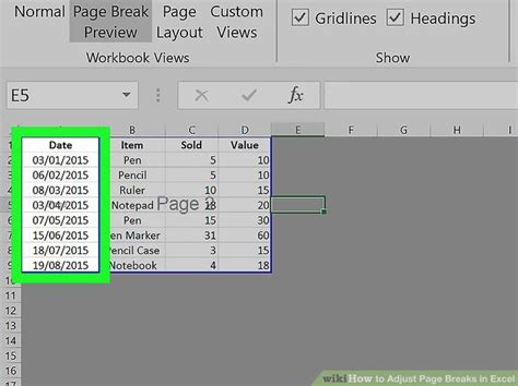 easy ways to adjust page breaks in excel 11 steps with pictures