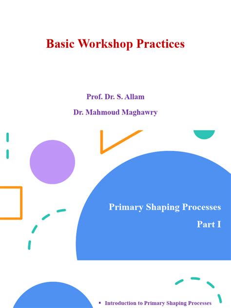 L3 Primary Shaping Processes Part 1 2026 Pdf