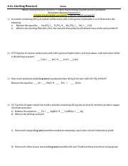6 4 C WS LimitingReactant 3 Pdf 6 4 C Limiting Reactant Name Which Reactant Will Run Out First