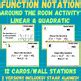 Function Notation Linear Quadratic Around The Room Activity