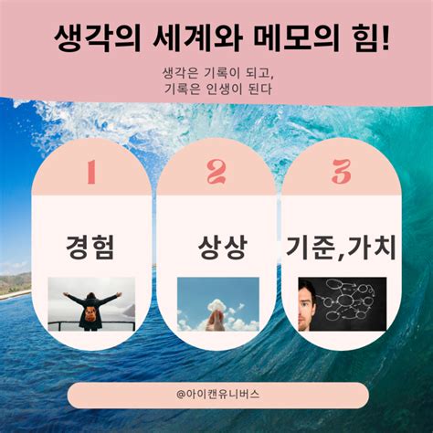 [생각 질문] 메모 습관의 힘 인생을 바꾸는 10가지 질문