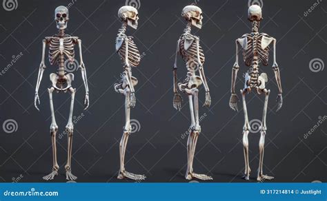 a highly detailed rendering of a human skeleton created using motion capture data to accurately