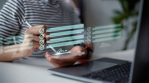 Signing Business Contract Concept Online Business Contract Electronic
